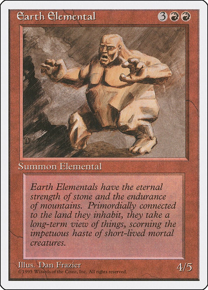 Earth Elemental - Fourth Edition - Magic: The Gathering