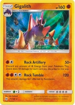 Gigalith - 71/149 (Cosmos Holo) - Blister Exclusives - Pokemon