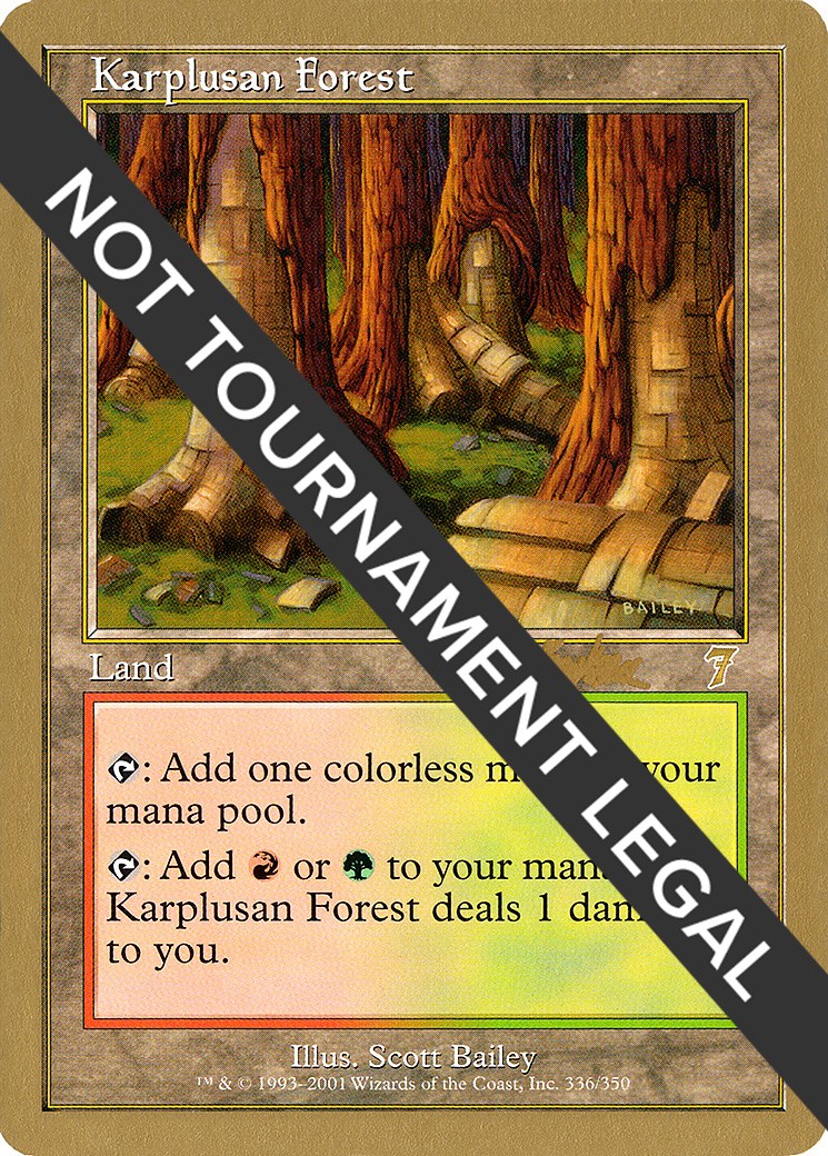 Karplusan Forest - 2002 Brian Kibler (7ED) - World Championship Decks ...