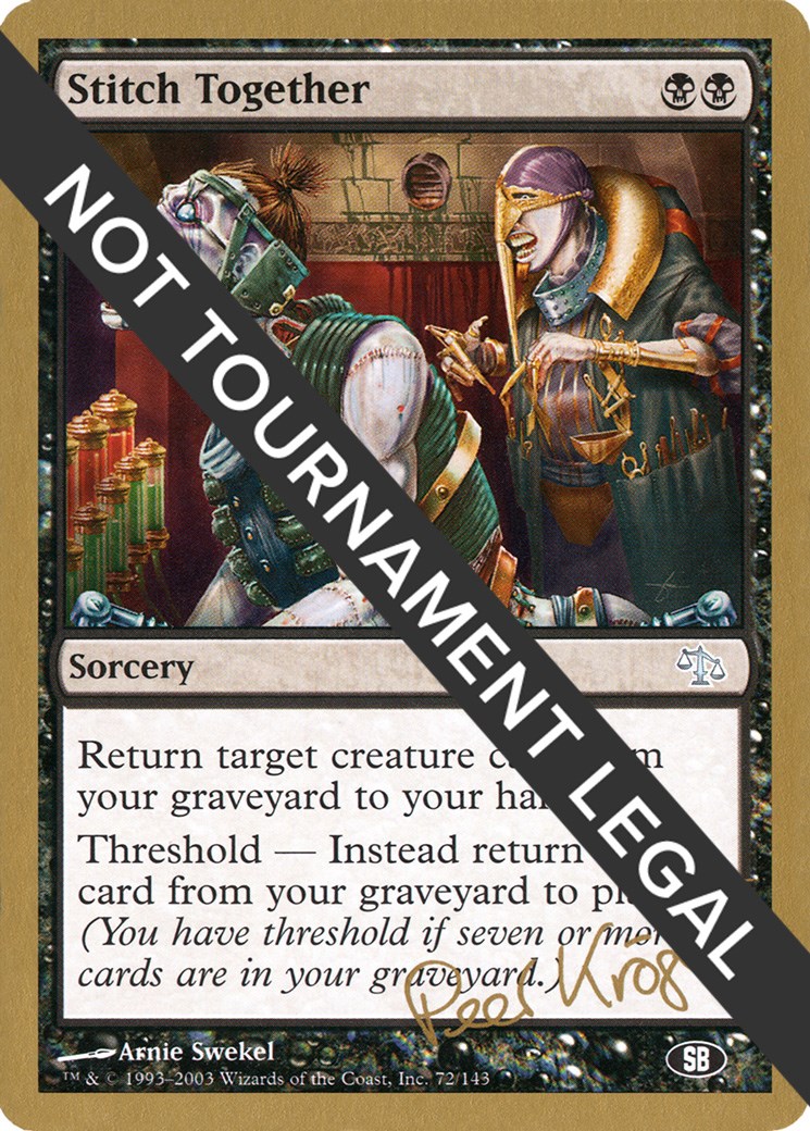 Stitch Together - 2003 Peer Kroger (JUD) (SB) - World Championship ...