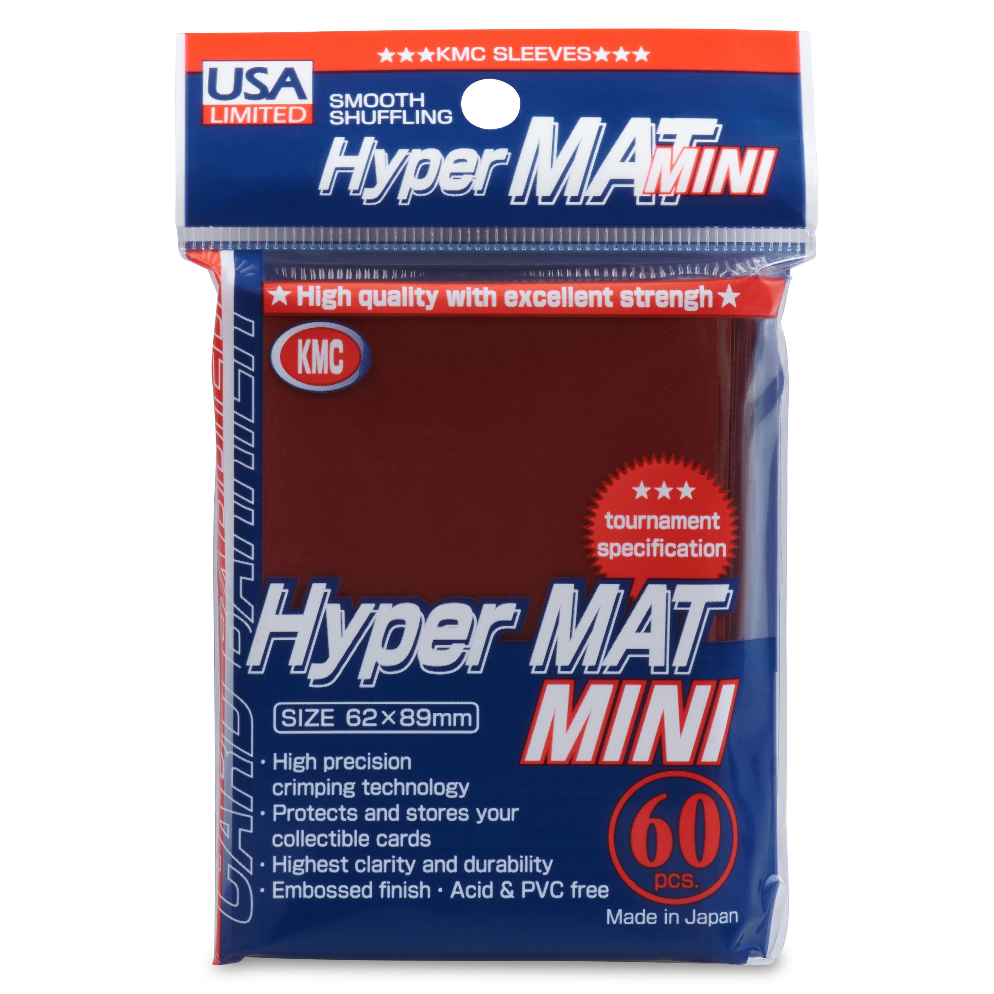 USA Limited KMC Card Barrier - Hyper Matte Mini - Red (60-Pack) - KMC ...