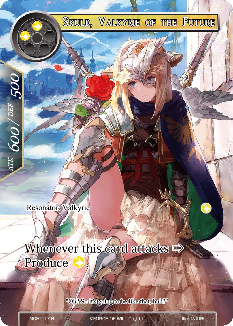 Skuld, Valkyrie of the Future (Full Art) - New Dawn Rises - Force of Will