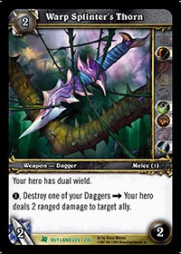 Warp Splinter's Thorn - Fires of Outland - WoW