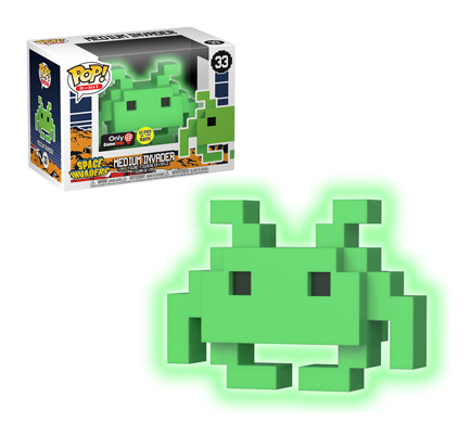 Space Invaders: Medium Invader (Green) (Glow in the Dark) (GameStop ...
