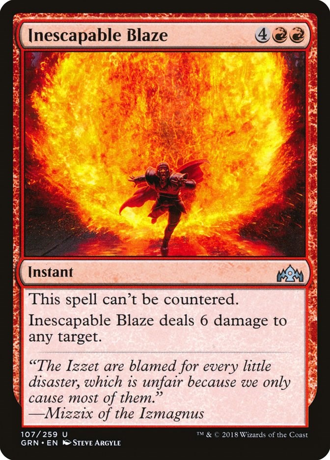 Inescapable Blaze - Guilds of Ravnica - Magic: The Gathering