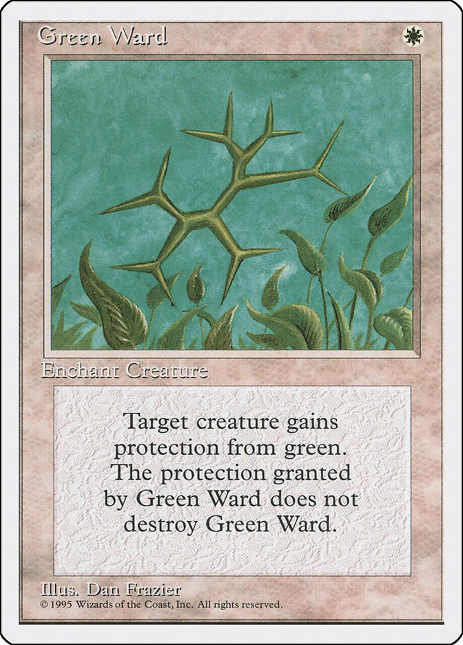 Green Ward - Fourth Edition - Magic: The Gathering