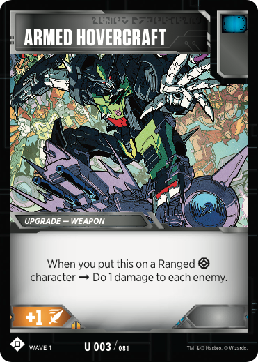 Armed Hovercraft - Wave 1 - Transformers TCG