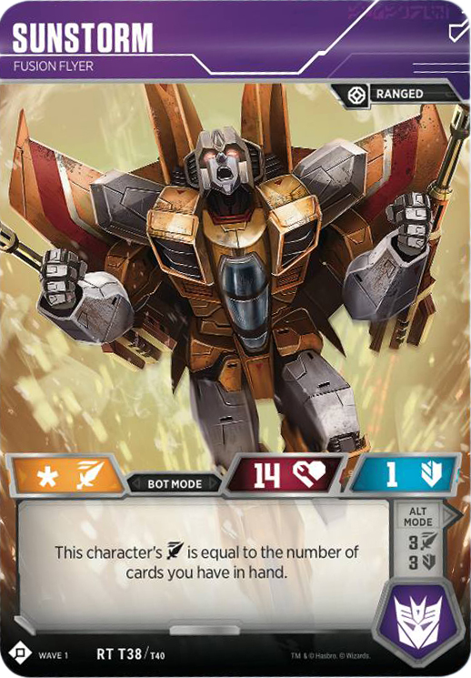 Sunstorm - Fusion Flyer - Wave 1 - Transformers TCG