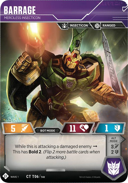 Barrage - Merciless Insecticon - Wave 1 - Transformers TCG