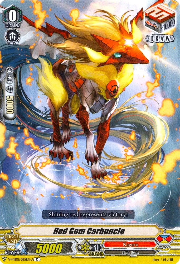 Red Gem Carbuncle - V-MB01: PSYqualia Strife - Cardfight Vanguard
