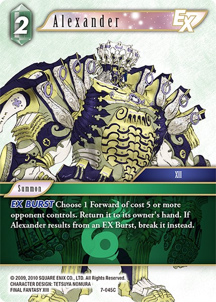 Alexander EX - Opus VII - Final Fantasy TCG