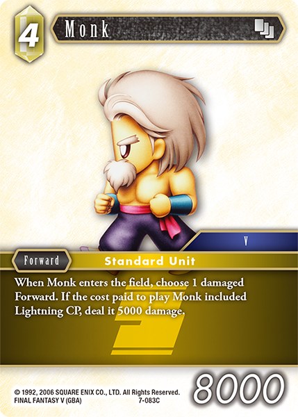 Monk - Opus VII - Final Fantasy TCG