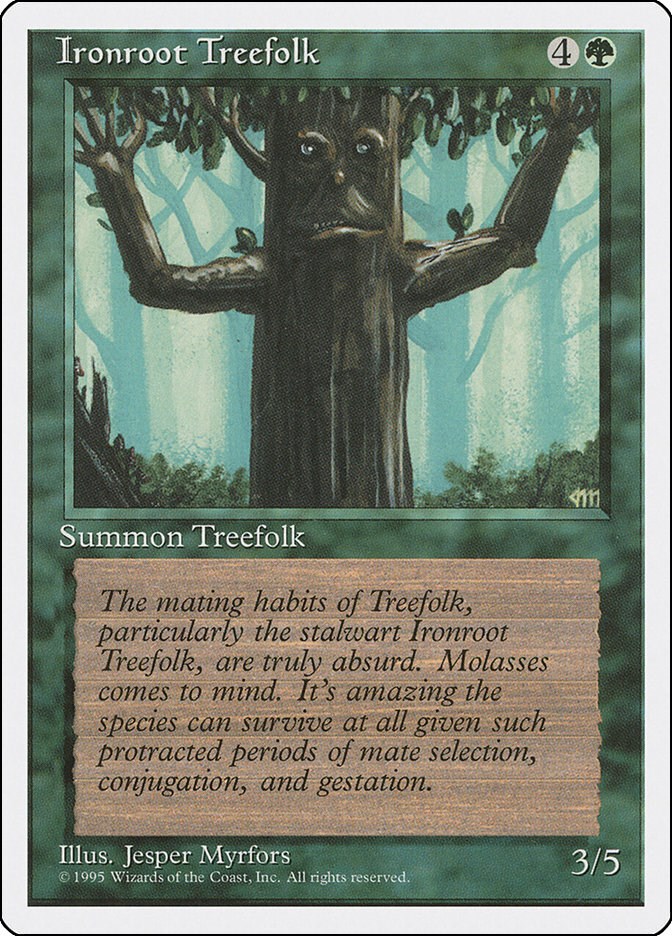 Ironroot Treefolk - Fourth Edition - Magic: The Gathering