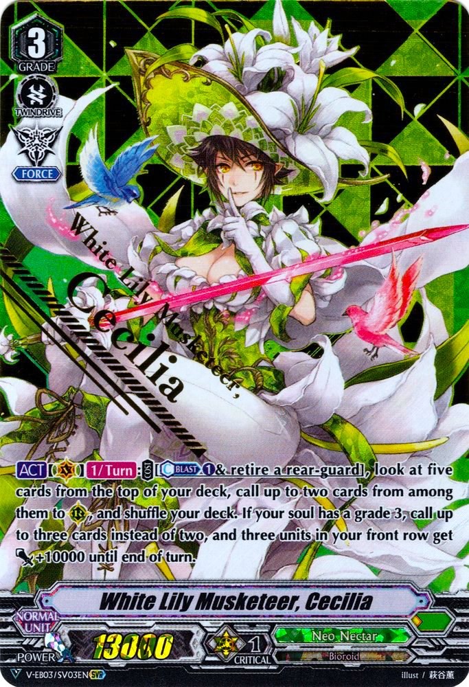 White Lily Musketeer, Cecilia (SVR) - V-EB03: ULTRARARE MIRACLE COLLECTION - Cardfight Vanguard