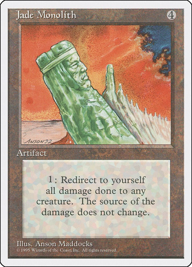 Jade Monolith - Fourth Edition - Magic: The Gathering