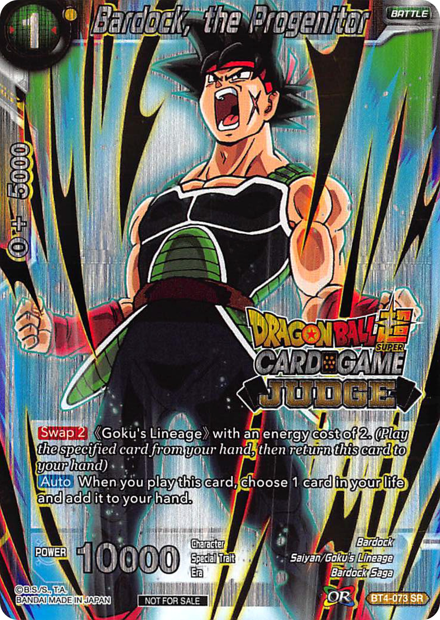 Bardock, the Progenitor - Judge Promotion Cards - Dragon Ball Super ...