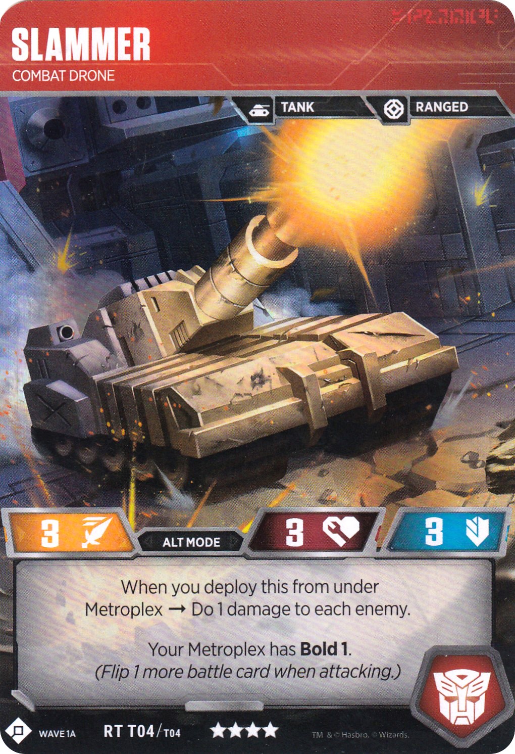 Slammer - Combat Drone (Wave 1A - Metroplex) - Wave 1 - Transformers TCG