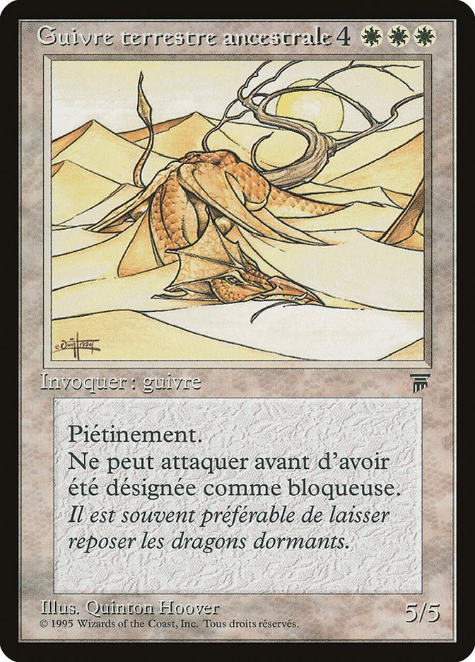 Elder Land Wurm (French) - "Guivre terrestre ancestorale" - Renaissance ...