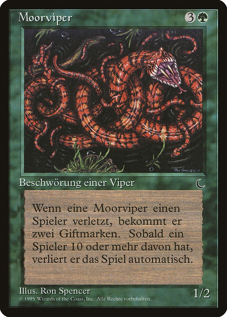Marsh Viper (German) - "Moorviper" - Renaissance - Magic: The Gathering