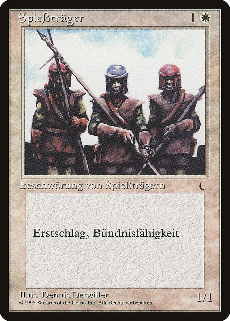 Pikemen (German) - "SpieBtrager" - Renaissance - Magic: The Gathering