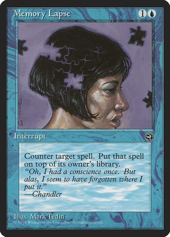 Memory Lapse [Version 2] - Homelands - Magic: The Gathering