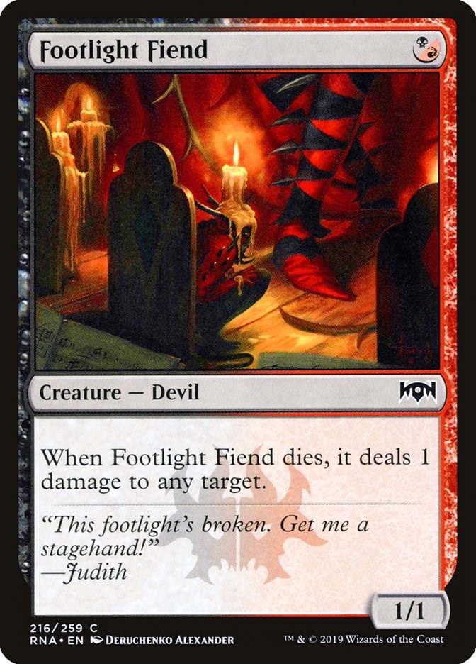 Footlight Fiend - Ravnica Allegiance - Magic: The Gathering