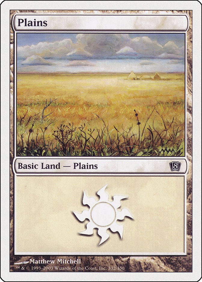 Plains (332) - 8th Edition - Magic: The Gathering
