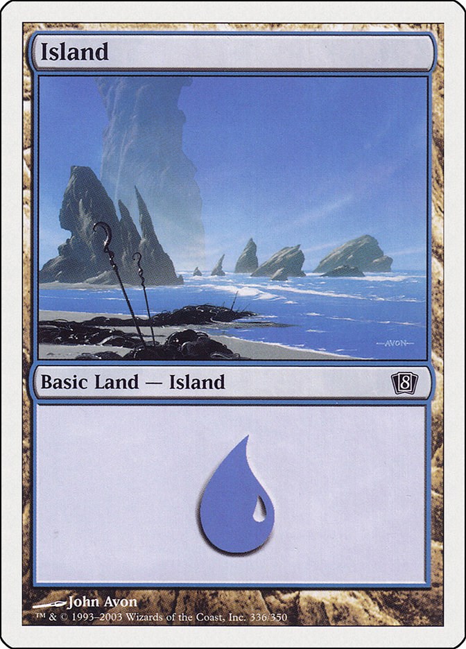 Island (336) - 8th Edition - Magic: The Gathering