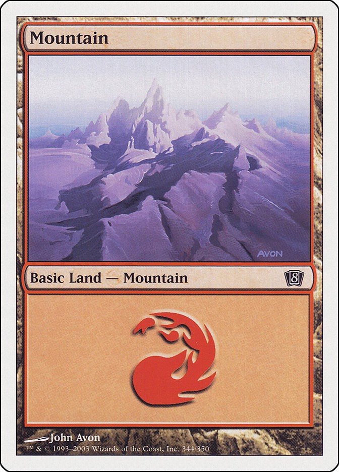 Mountain (344) - 8th Edition - Magic: The Gathering