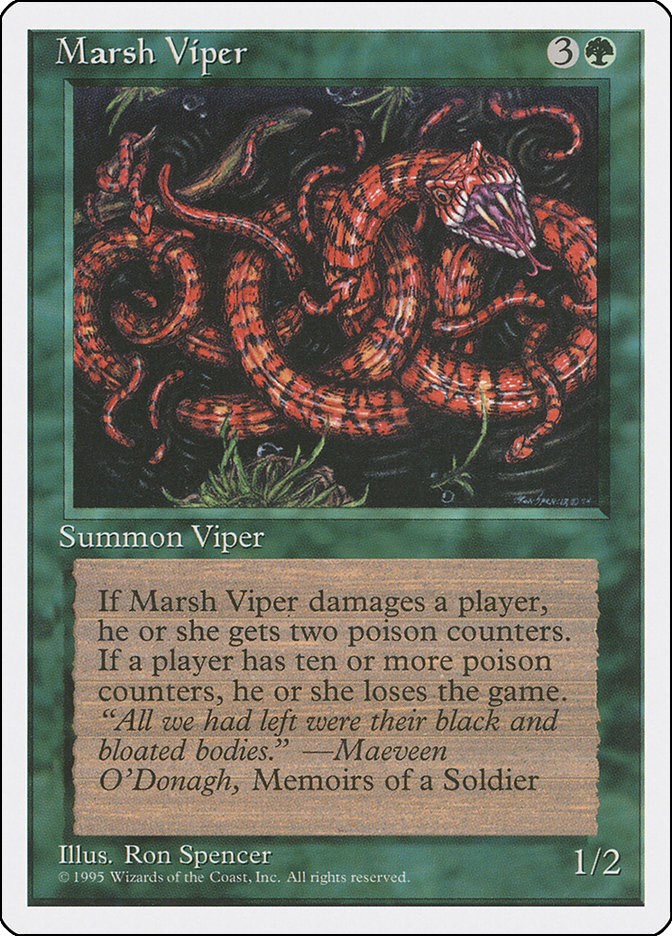 Marsh Viper - Fourth Edition - Magic: The Gathering
