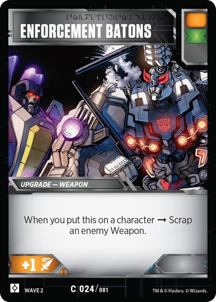 Enforcement Batons - Rise of the Combiners - Transformers TCG