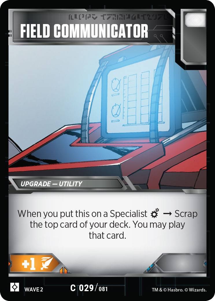 Field Communicator - Rise of the Combiners - Transformers TCG