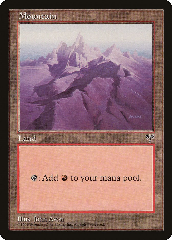 Mountain (Purple) - Mirage - Magic: The Gathering