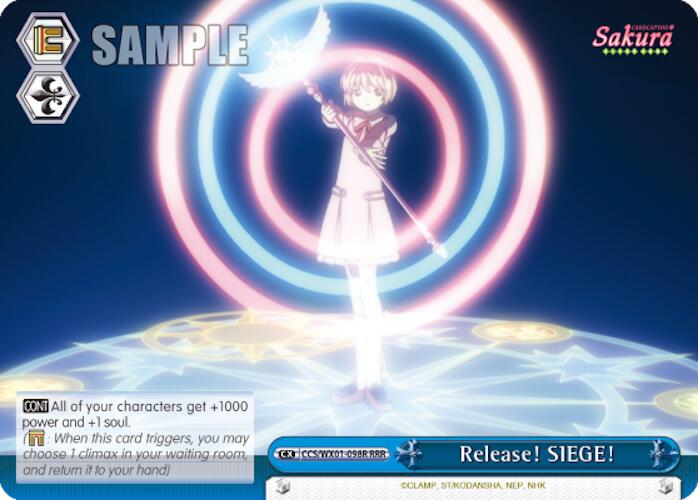 Release! SIEGE! (RRR) - Cardcaptor Sakura: Clear Card - Weiss Schwarz
