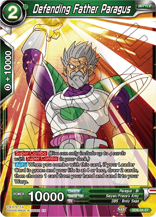 Defending Father Paragus - Destroyer Kings - Dragon Ball Super: Masters
