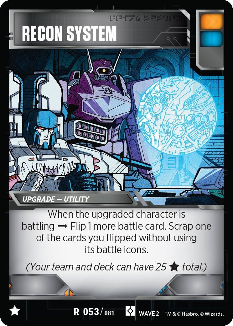 Recon System - Rise of the Combiners - Transformers TCG