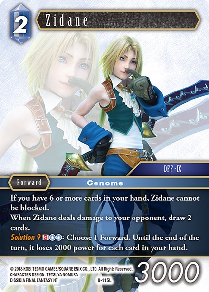 Zidane - Opus VIII - Final Fantasy TCG