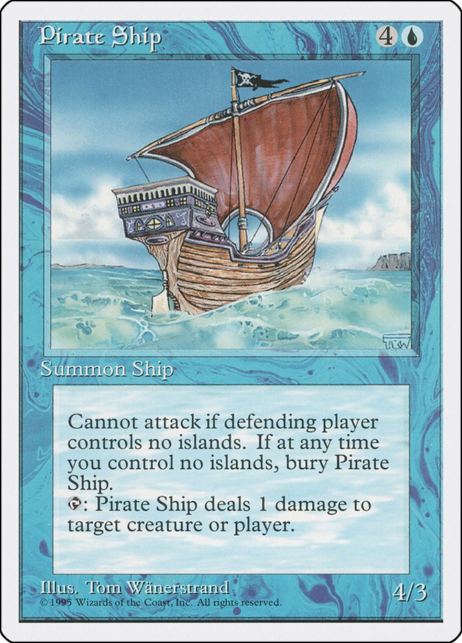 Pirate Ship - Fourth Edition - Magic: The Gathering