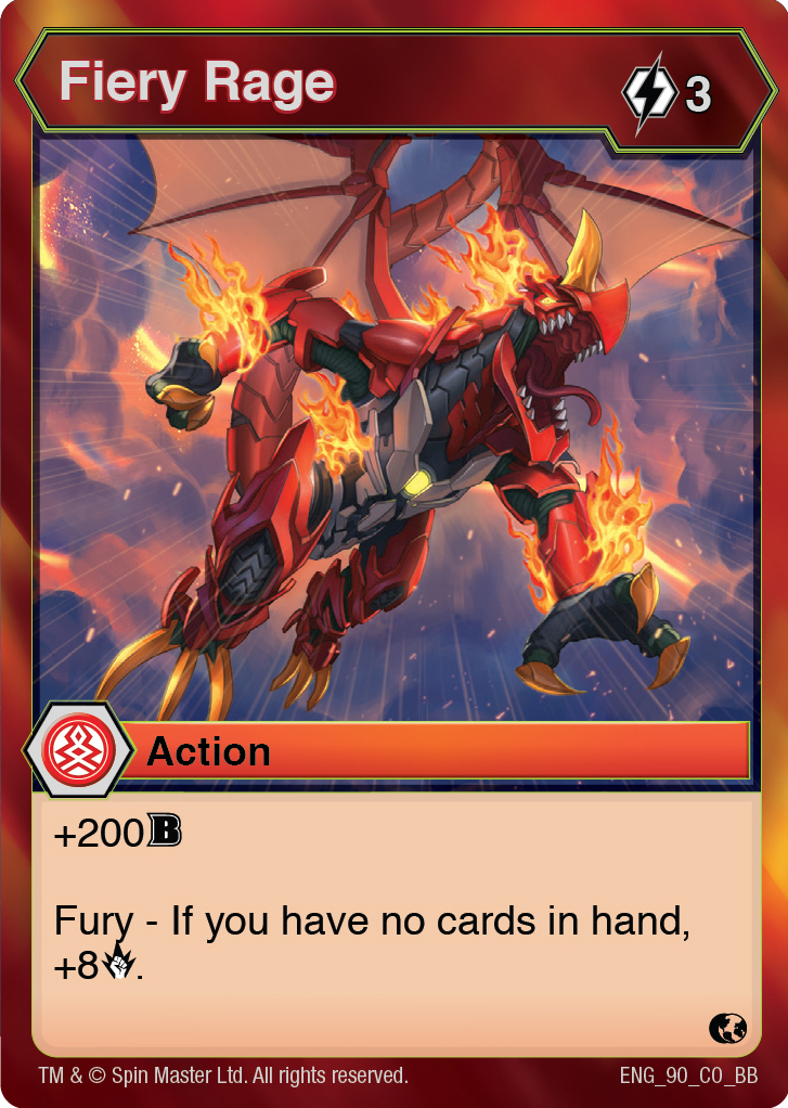 Fiery Rage - Battle Brawlers - Bakugan TCG
