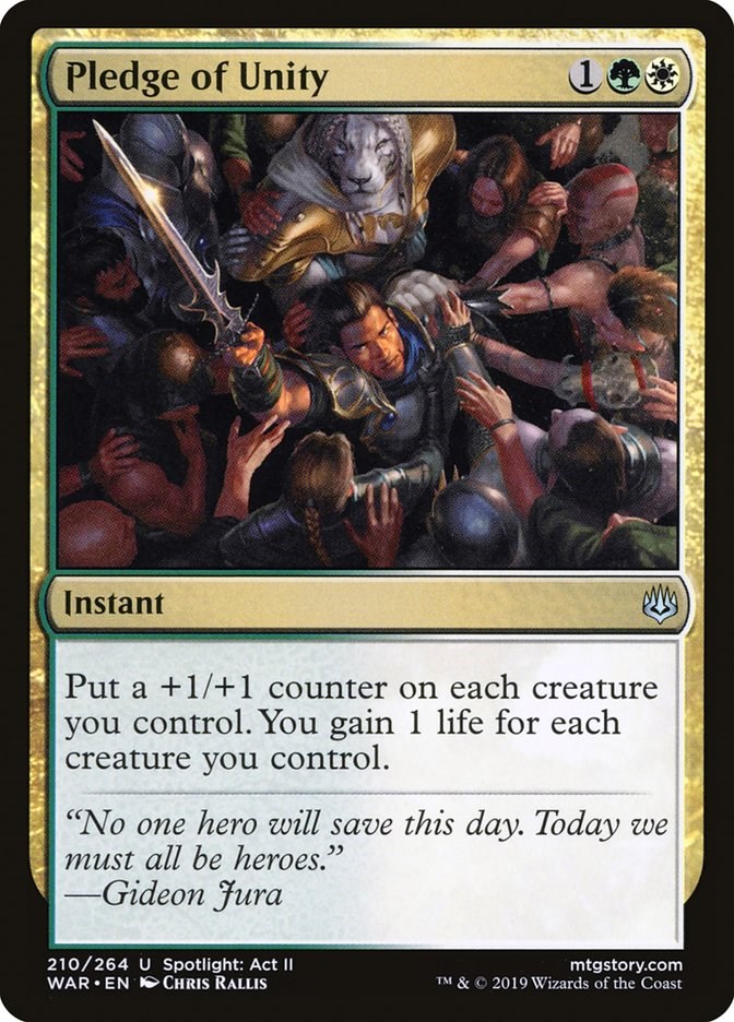 Pledge of Unity - War of the Spark - Magic: The Gathering