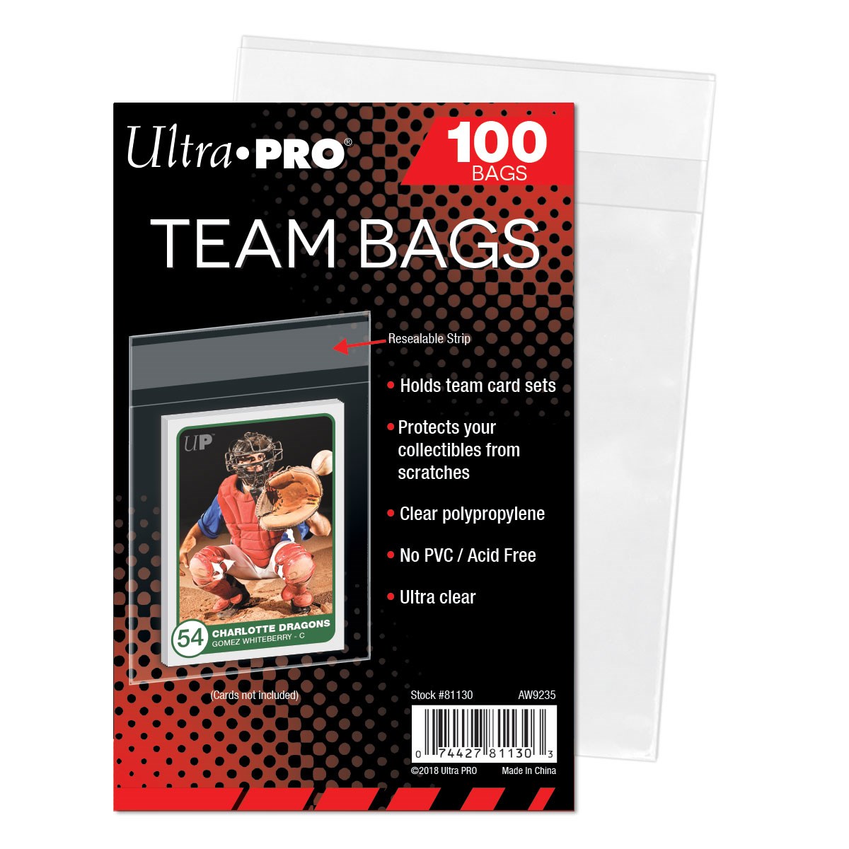 Ultra Pro Resealable Team Bags (100-Pack) - Ultra Pro Storage Solutions ...