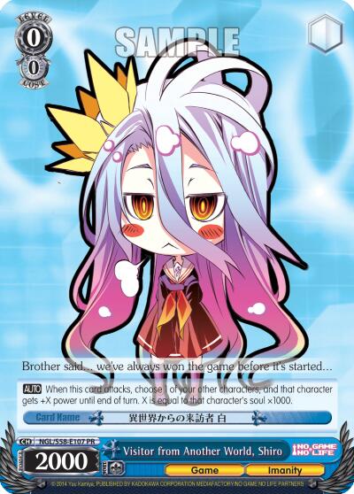 Visitor from Another World, Shiro - No Game No Life - Weiss Schwarz
