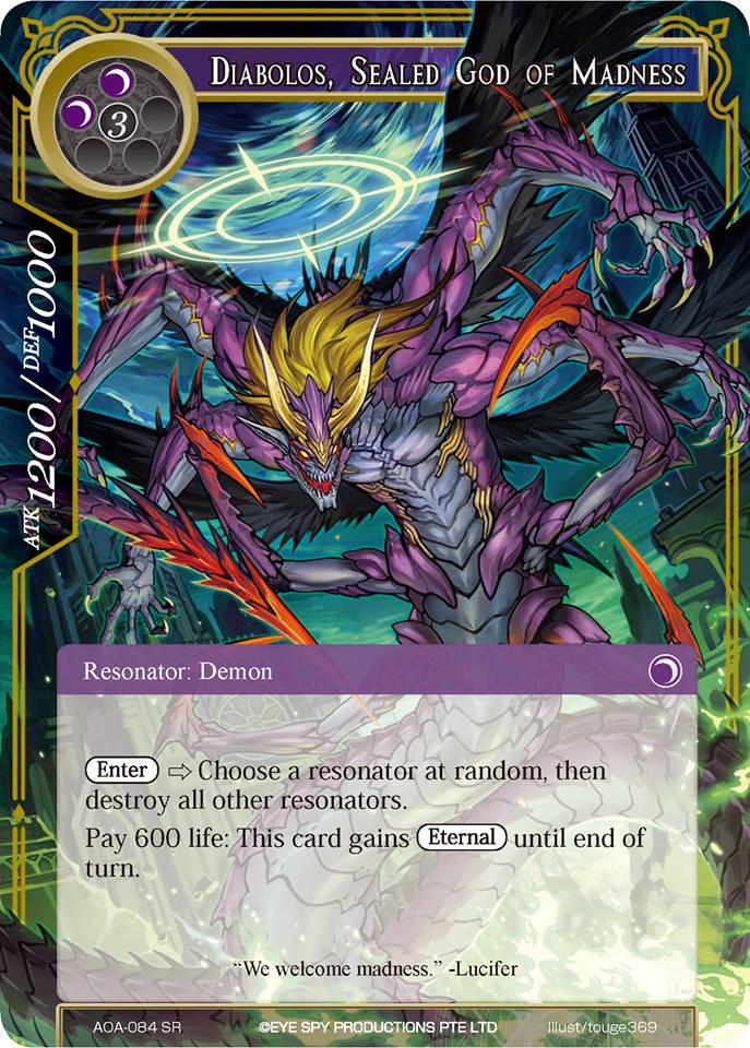 Diabolos, Sealed God of Madness - Awakening of the Ancients - Force of Will