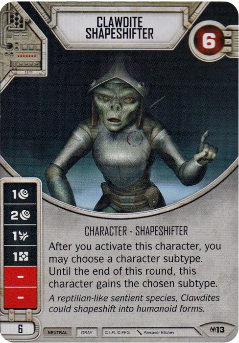 Clawdite Shapeshifter - Allies of Necessity - Star Wars: Destiny