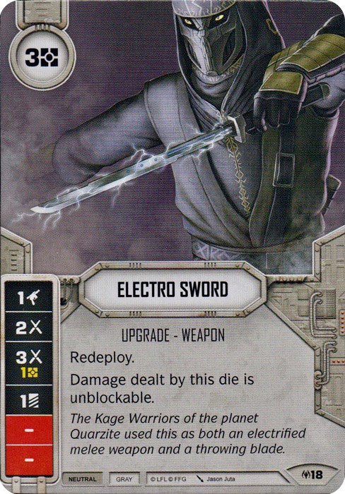 Electro Sword (Card Only) - Allies of Necessity - Star Wars: Destiny