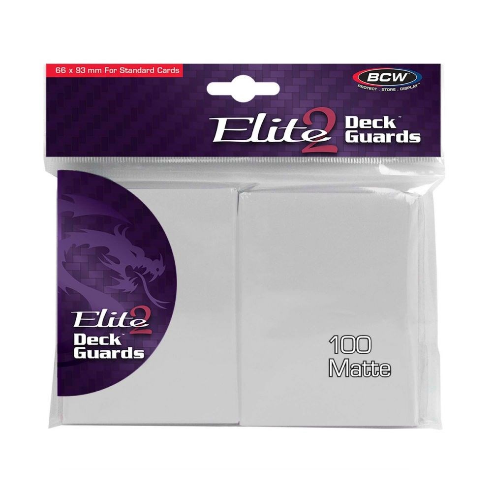 Elite2 Deck Guards - Matte Standard - White (100-Pack) - BCW Card ...
