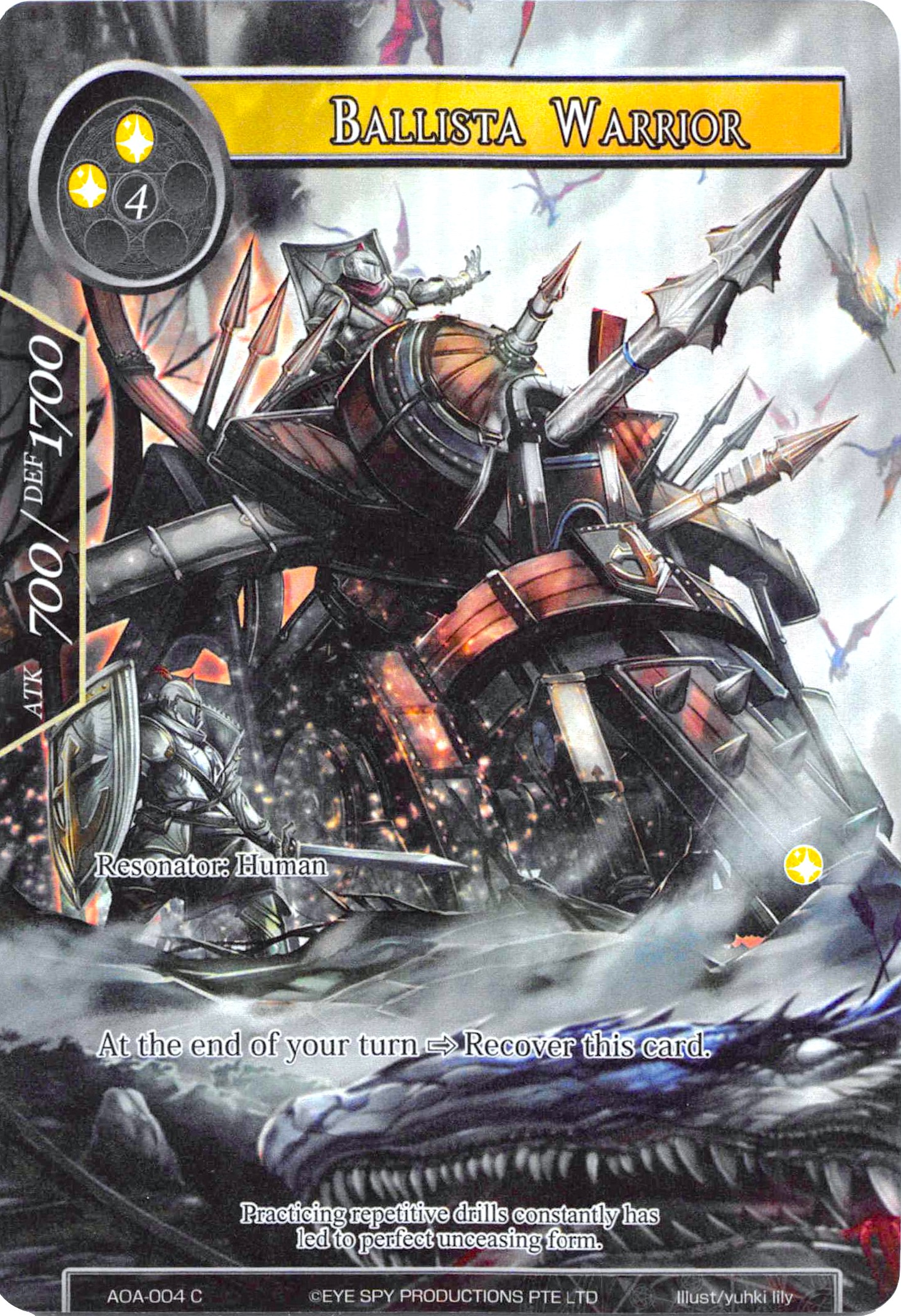 Ballista Warrior (Full Art) - Awakening of the Ancients - Force of Will