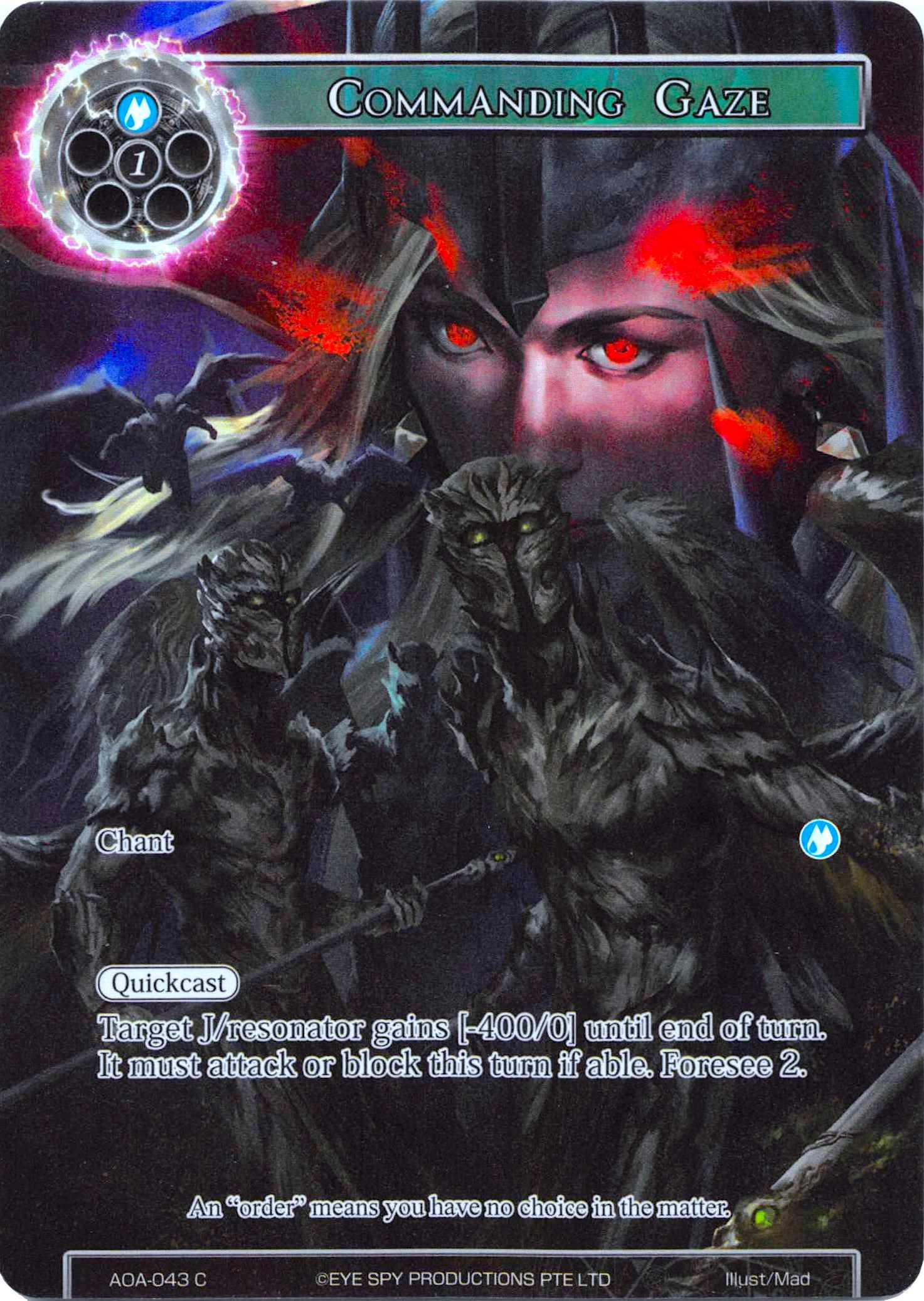 Commanding Gaze (Full Art) - Awakening of the Ancients - Force of Will