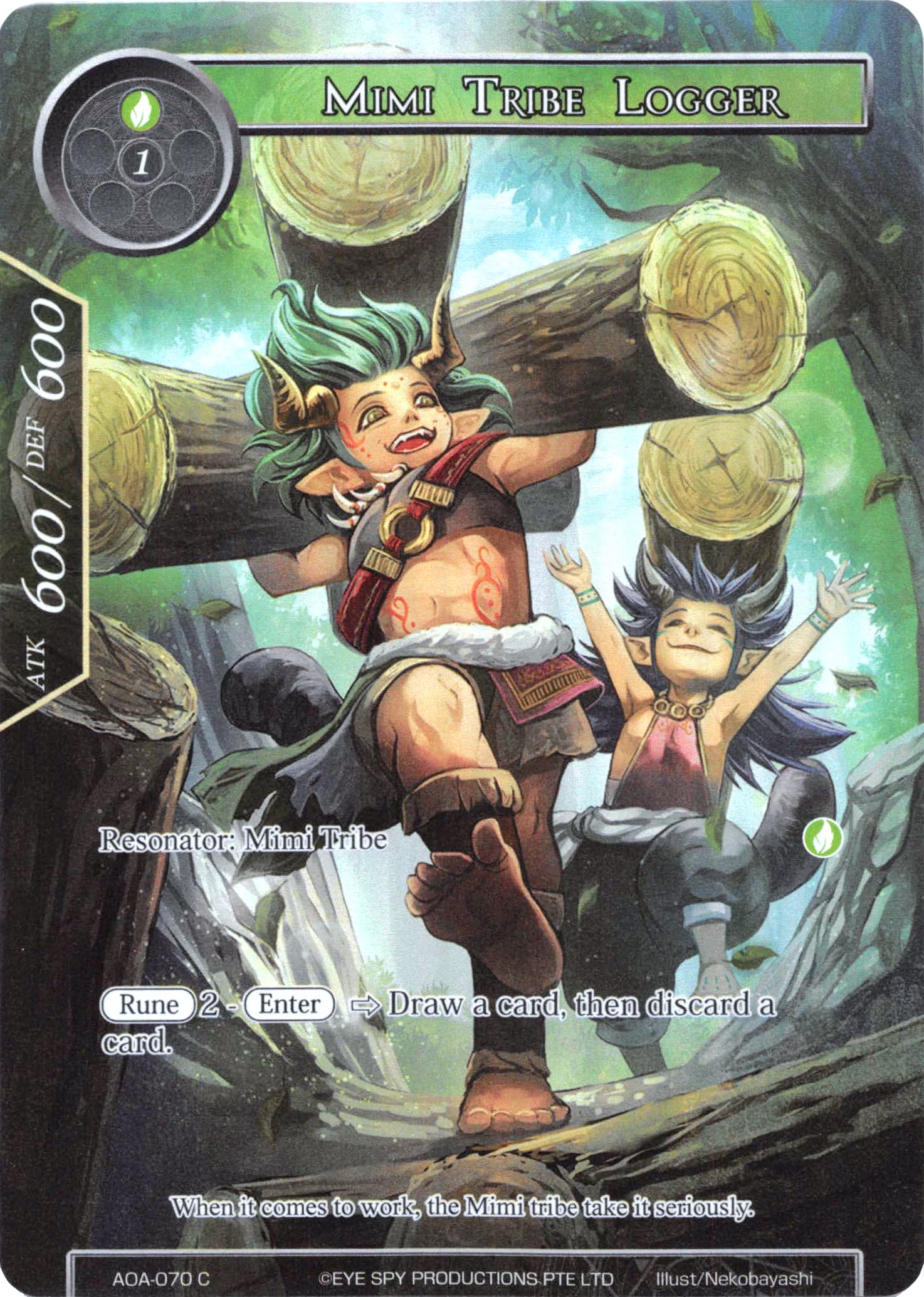 Mimi Tribe Logger (Full Art) - Awakening of the Ancients - Force of Will
