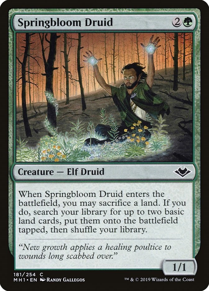 Springbloom Druid - Modern Horizons - Magic: The Gathering